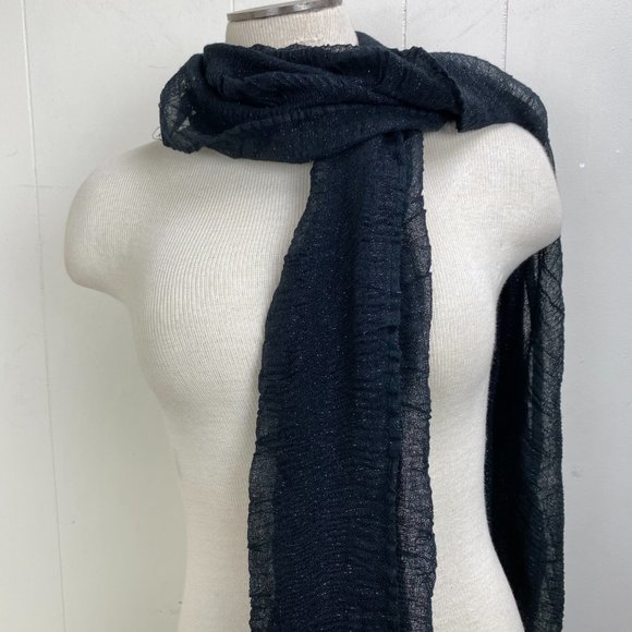 Jessica Simpson | Accessories | Jessica Simpson Black Metallic Fringe ...